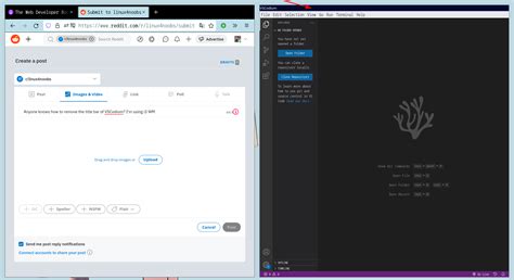 Anyone Knows How To Remove The Title Bar Of Vscodium This Is The Only Program That I Have That