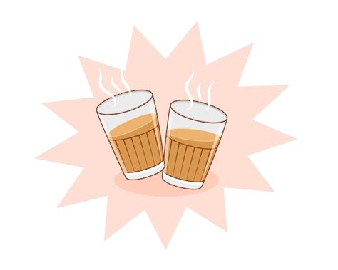 Free Vector Indian Chai Or Tea Glass Promo Poster