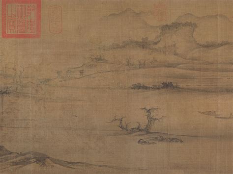 北宋 郭熙 树色平远图局部