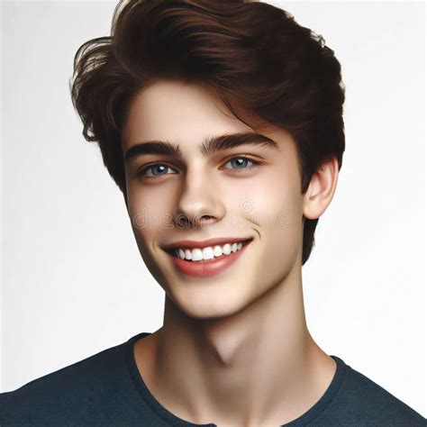 Man Smile Isolated On White Background With White Teeth Stock Illustration Illustration Of