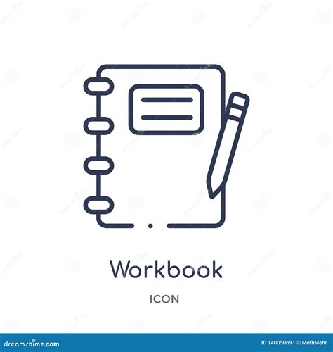 Linear Workbook Icon From Business And Analytics Outline Collection Thin Line Workbook Vector