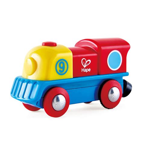 德國 Hape 彩虹電動火車媽咪愛