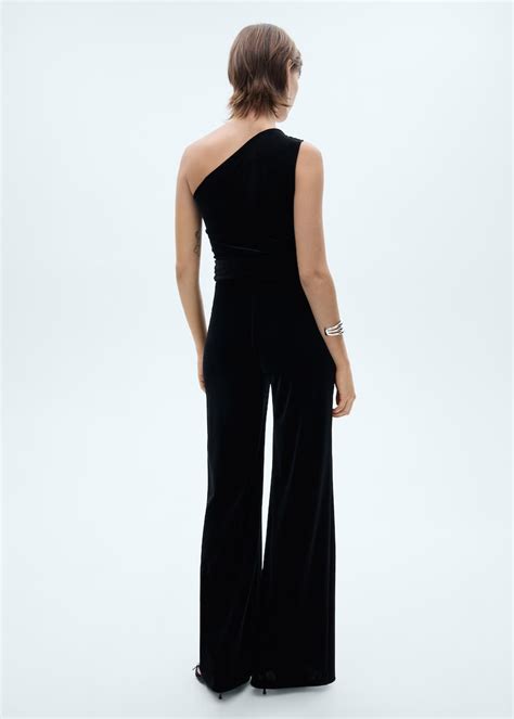 Asymmetric Velvet Jumpsuit Women Mango Usa