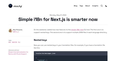 Simple I18n For Nextjs Is Smarter Now Nicos Blog