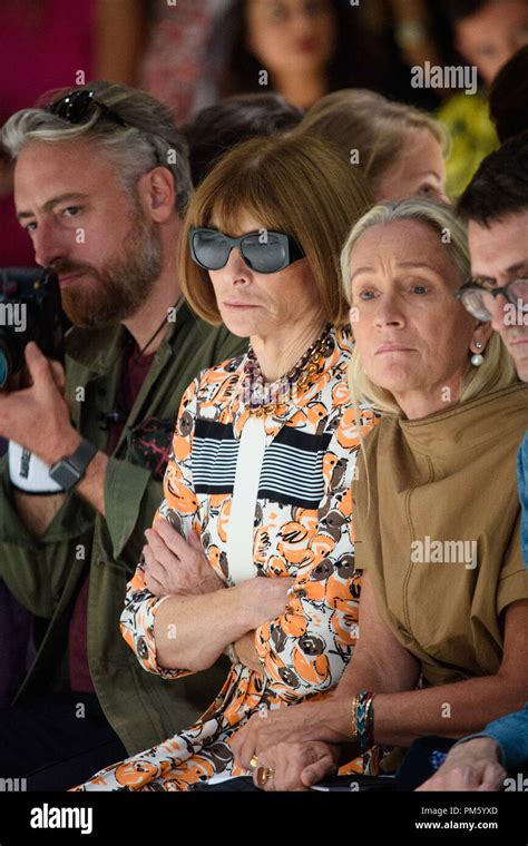 Anna Wintour On The Front Row During The Christopher Kane Springsummer
