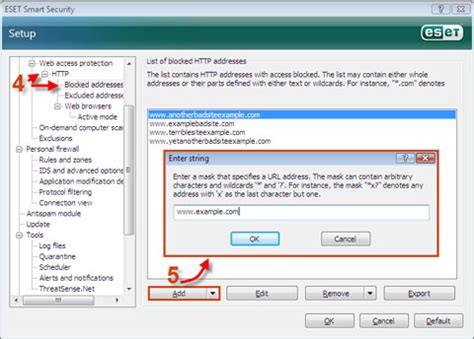 KB How Do I Configure My Windows ESET Product To Restrict Access To Specific Websites