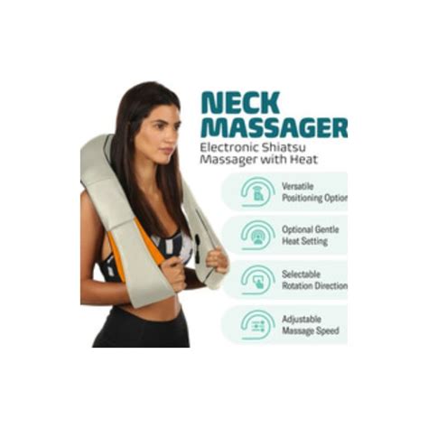 Massageador Elétrico De Shiatsu Para Pescoço E Costas E Ombros Carrefour