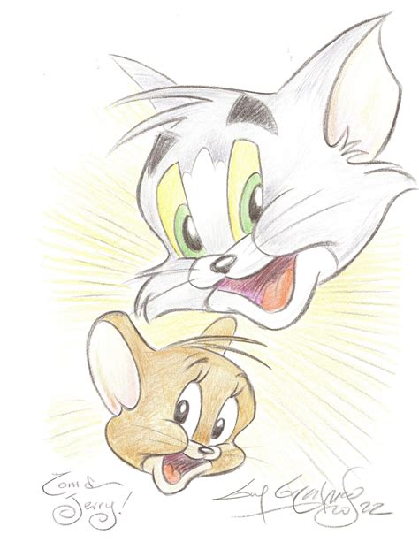 Tom Jerry Cartoon Pencil Sketches