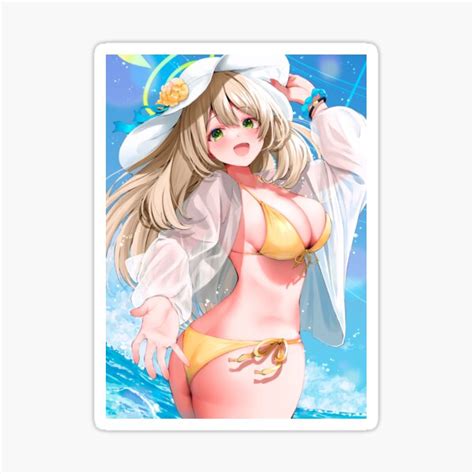 Pegatina Hot Izayoi Nonomi Bikini Archivo Azul Lewd Ba Sexy Boobs Ass