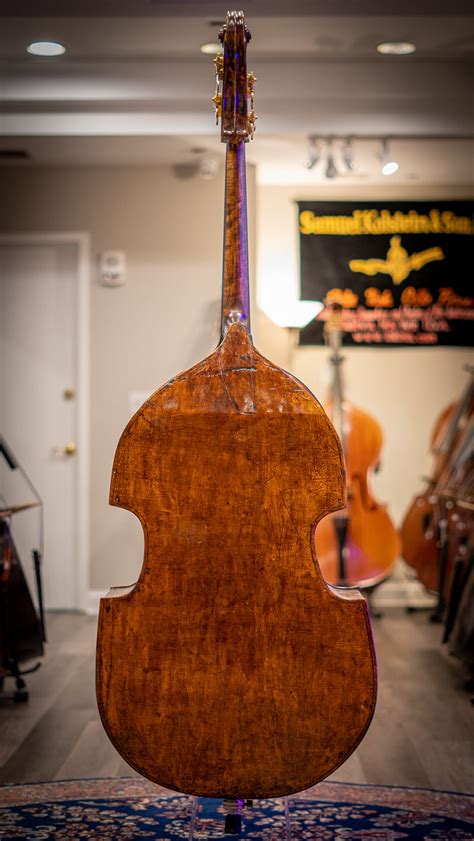 19 Century Attributed Turin Italy Bass Kolstein Music