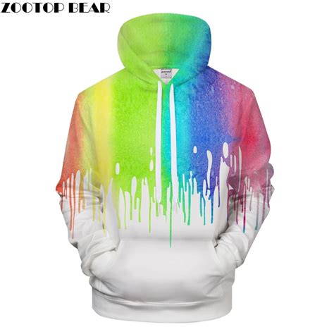 Colorful Ink 3d Hoodies Men Women Hoody Art Sweatshirts Autumn