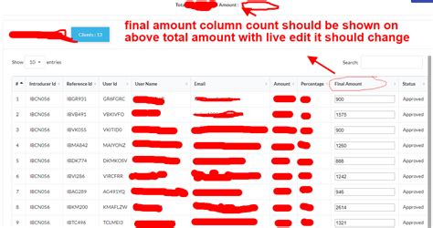 Javascript How To Count Total Amount From Columns And Live Table Edit