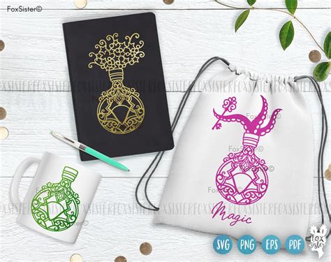 Potion Bottle Svg Bundle For Cricut And Silhouette Witchy Etsy Uk