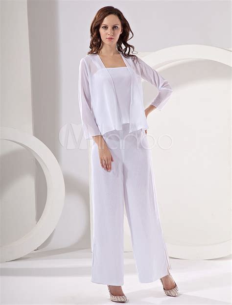 Chiffon Bride Pant Suits Wedding Gown Styles Wedding Party Dresses