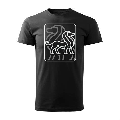 Koszulka z lwem znak zodiaku lew z lwami lwy męska czarna REGULAR M TUCANOS Moda Sklep EMPIK