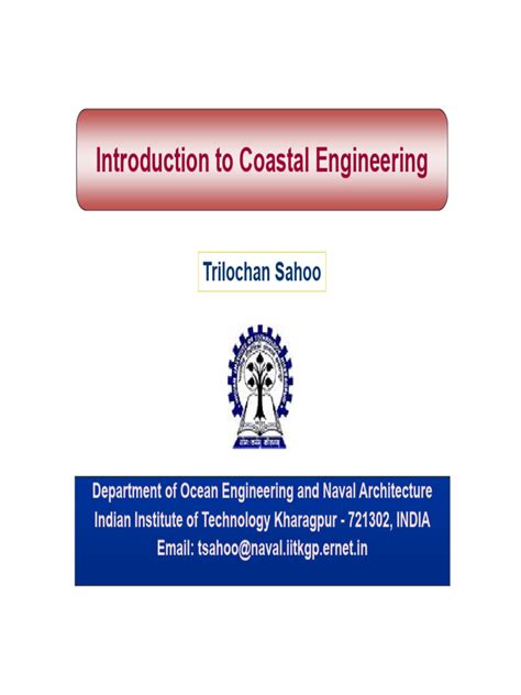 Introduction To Coastal Engineering Part I Pdf Coast Coral Reef