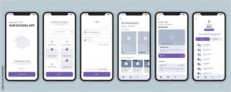 Shopping Mobile App Screens Design Vector Illustration Shopping App Ui