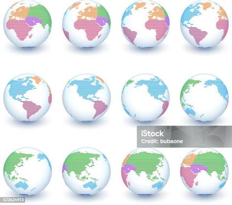 Globe Royalty Free Vector Interface Icon Set World Map向量圖形及更多世界地圖圖片