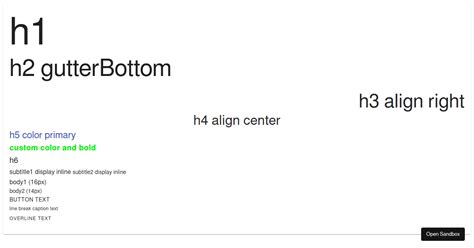 Material Ui Typography Examples Codesandbox