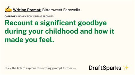 3 Goodbye Writing Prompts