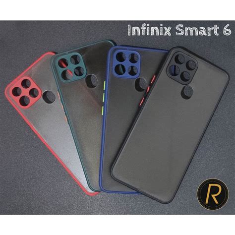 Jual Casing Infinix Smart 6 Dove Case Silikon Softcase List Warna Hijau Biru Hitam Merah