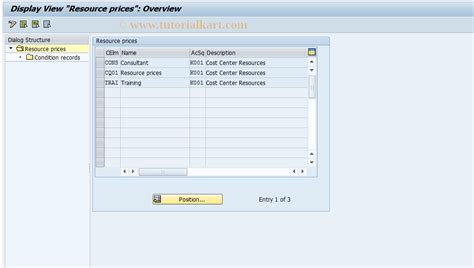 Kpr5 Sap Tcode Display Co Resource Price Types
