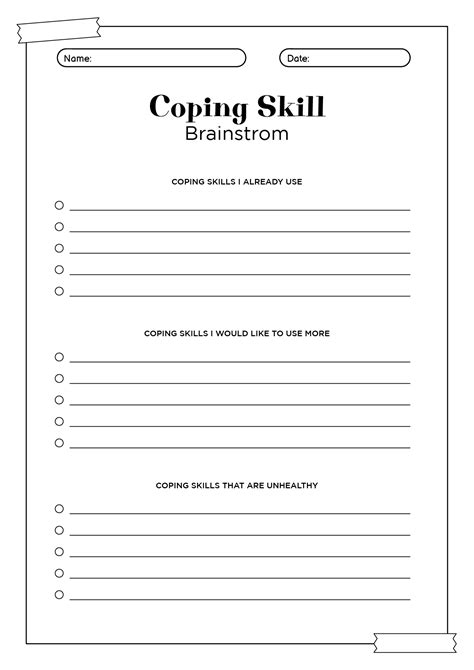 13 Coping Skills Worksheets Free Pdf At