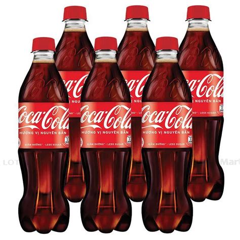 Lốc 6 Chai Nước Ngọt Coca Cola Giảm Đường 600ml Chai