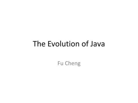 Introduction To Java Ppt
