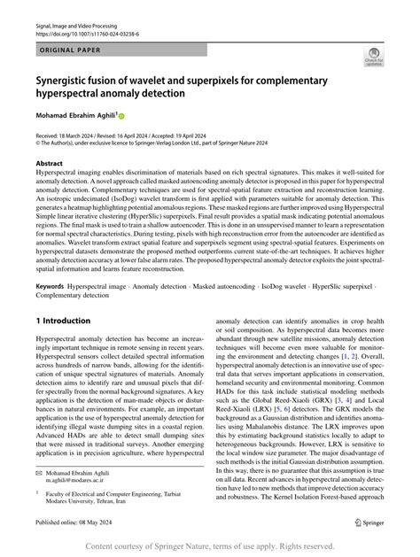 Synergistic Fusion Of Wavelet And Superpixels For Complementary