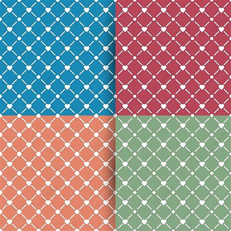 Set Of Seamless Patternvector Illustration Tile Line Dotted Line Vector