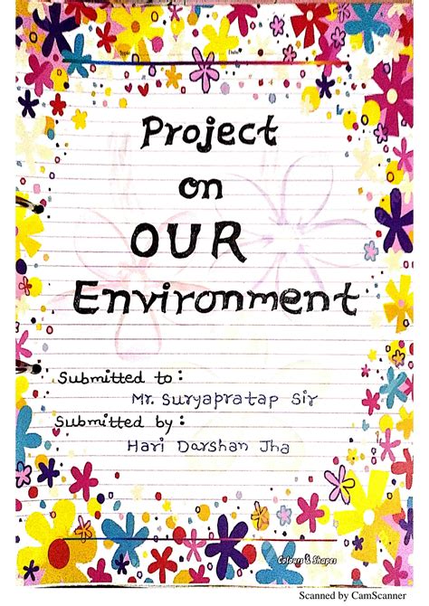 Solution Class 10th Science Project File Our Environment Studypool