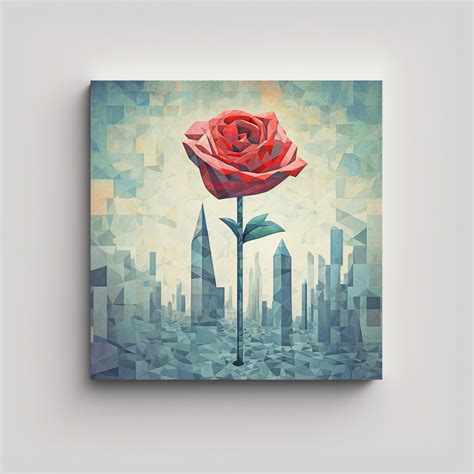 Cuadro Decorativo Rosa Roja En Lienzo De Colores Vibrantes Decocuadros