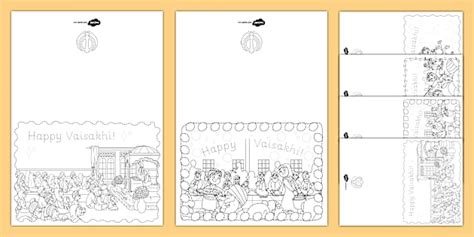 Vaisakhi Cards Handwriting Practice Pack Professor Feito