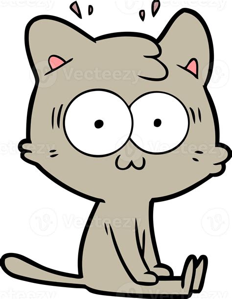 Cartoon Surprised Cat 45071457 Png