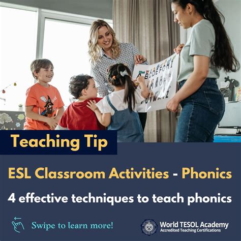 World Tesol Academy On Linkedin 💡 Teaching Tip Esl Classroom Activities Phonics Learning