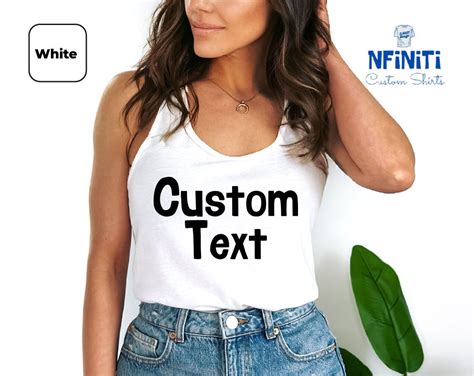 Custom Text Tank Top For Women Personalized Text Workout Tank Top