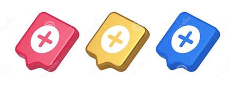 Plus Add Button Mathematical Addition Symbol 3d Realistic Speech Bubble Icon Stock Vector