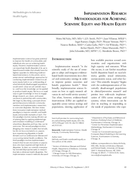 Pdf Implementation Research Methodologies For Achieving Scientific