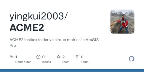 GitHub Yingkui ACME ACME Toolbox To Derive Cirque Metrics In ArcGIS Pro