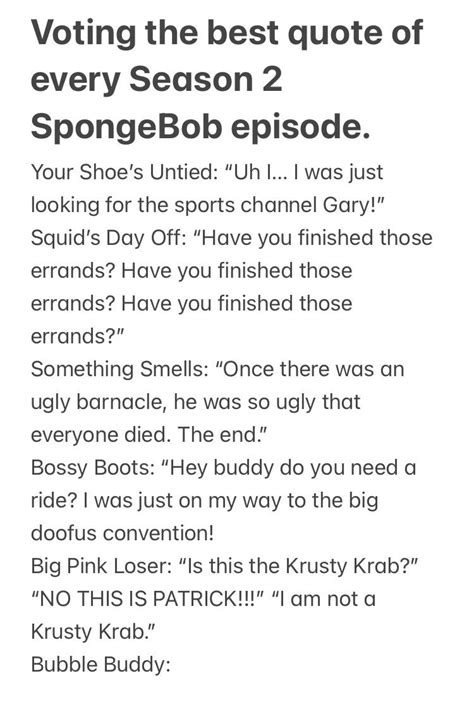Spongebob Bubble Buddy Quotes