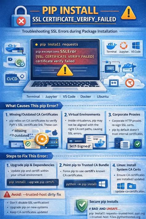 Pip Install Ssl Certificateverifyfailed