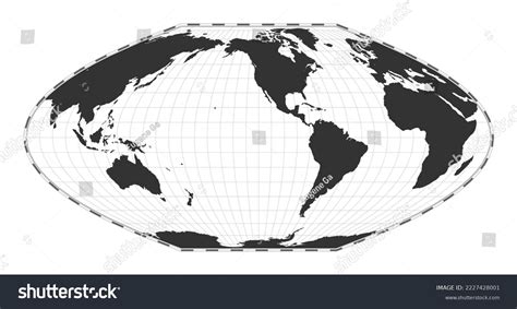 Vector World Map Mcbrydethomas Flatpolar Parabolic Stock Vector Royalty Free 2227428001