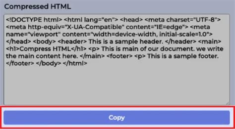 压缩 Html：在线减小 Html 代码的大小（免费）