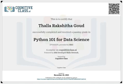 Datascience Python Certificationachievement Dataanalysis Thalla