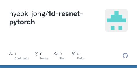 github hyeok jong 1d resnet pytorch