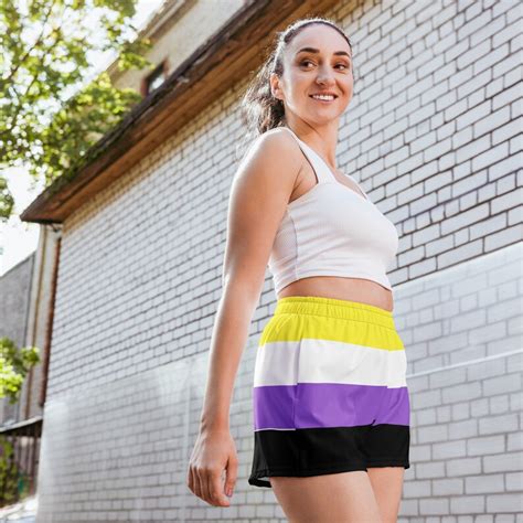 Athletic Nonbinary Shorts Afab Cute Enby Festival Shorts Nonbinary