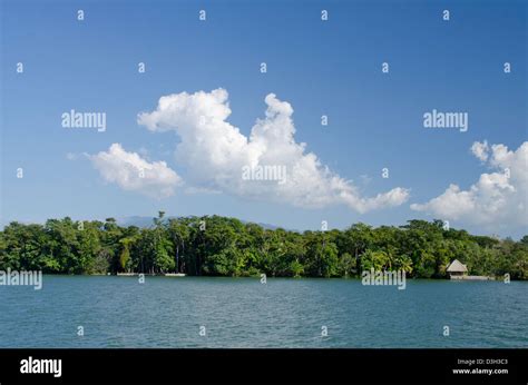 Guatemala Rio Dulce National Park Rio Dulce Sweet River Runs From