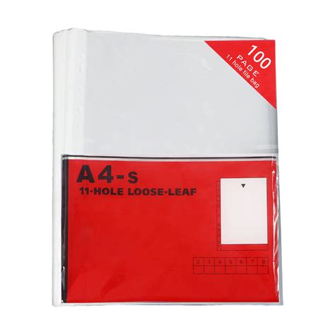 Cuiliyq Plastic File Folder Clear 100 Pages Sheet Protector Binder