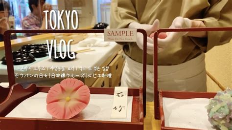 일본 브이로그 도쿄 이곳저곳 먹방 일상 니혼바시 크루즈 일본 친구 한국어 시험 풀이 일본여행 일상 VLOG YouTube